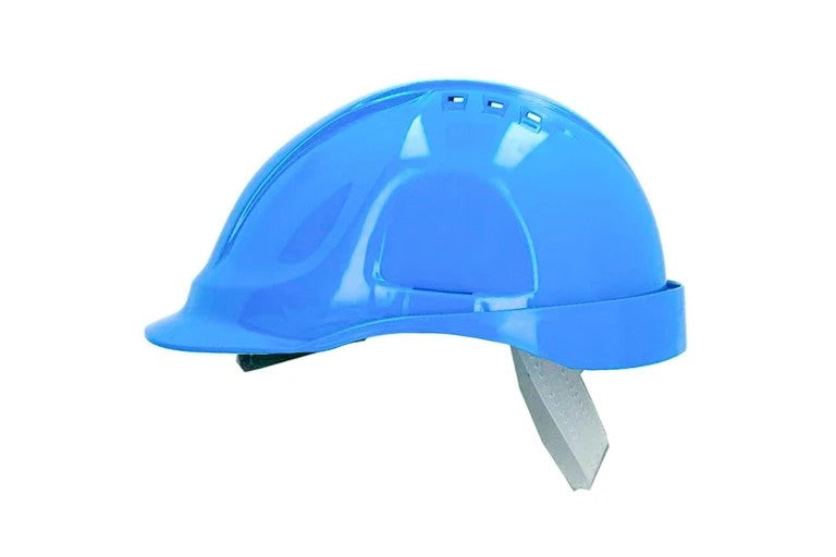 OX PREMIUM BLUE VENTED SAFETY HARD HAT WITH CHIN STRAP – B&B Hardware